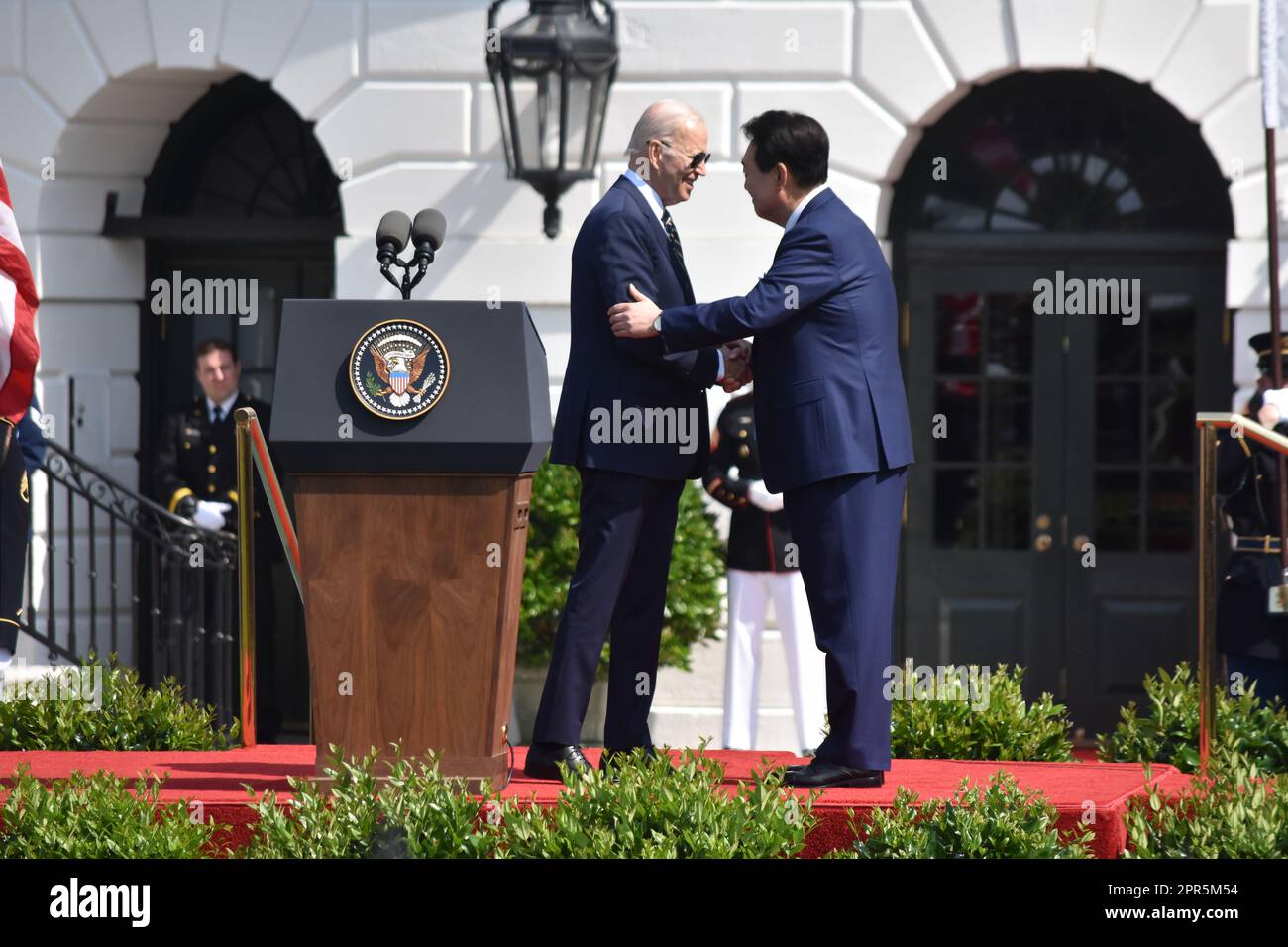 President of the United States Joe Biden and President of South Korea ...