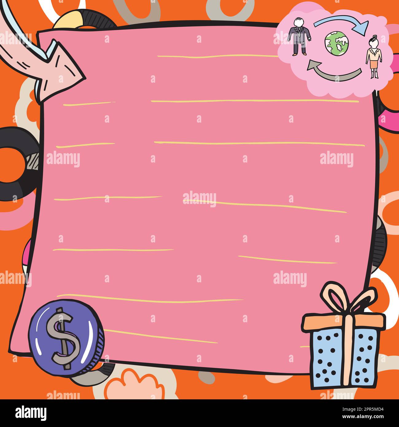 Important Message Written On Note With Gift Drawing. Crutial ...