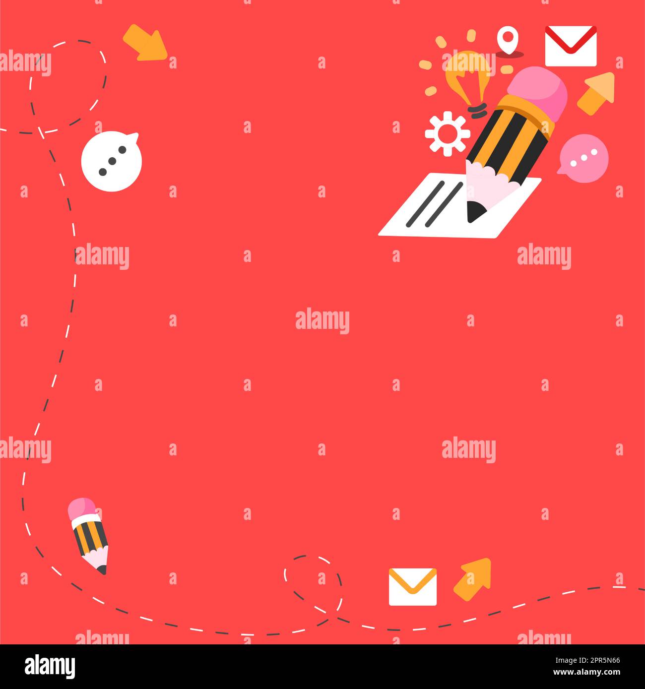 Current writing letter Stock Vector Images - Alamy