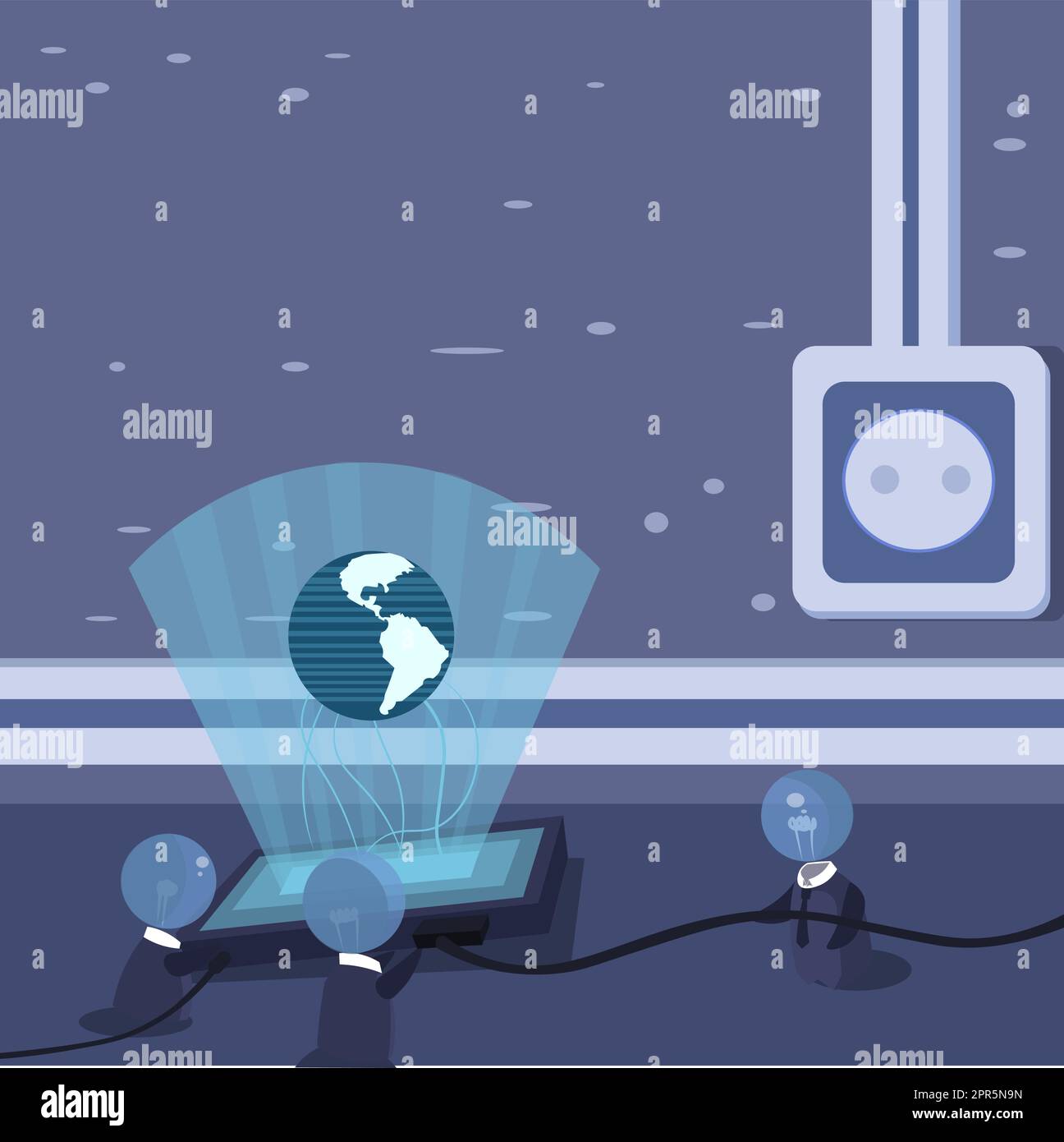 Global Ideas Joining Together Forming New Futuristic Technological ...