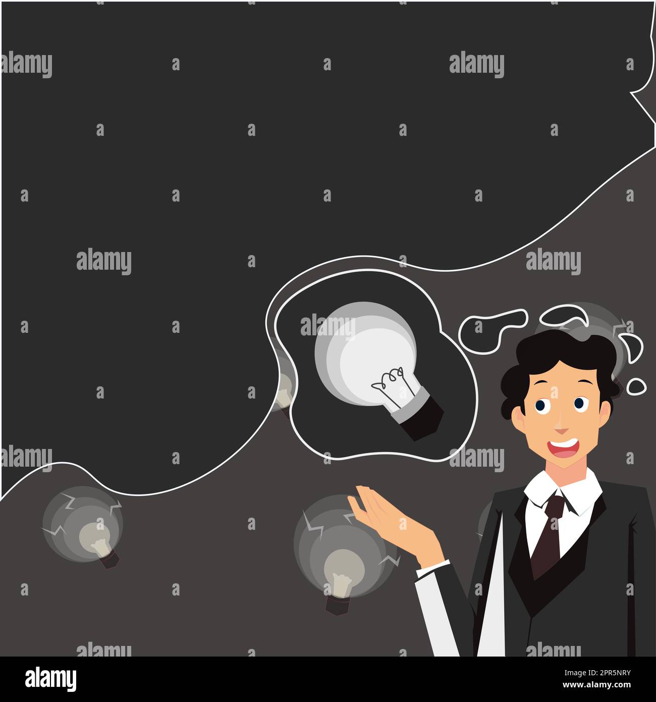 Businessman in suit presenting new innovative ideas achieving ...