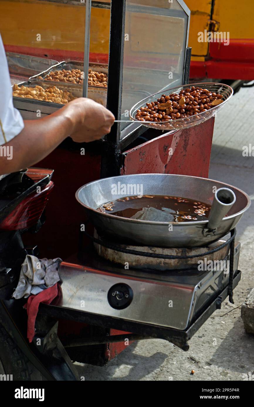 traditional food stall in the streets of cebu city at the philippines ...