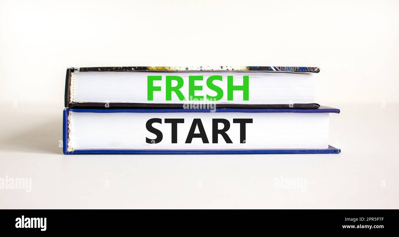 Fresh start and motivational symbol. Concept words Fresh start on ...