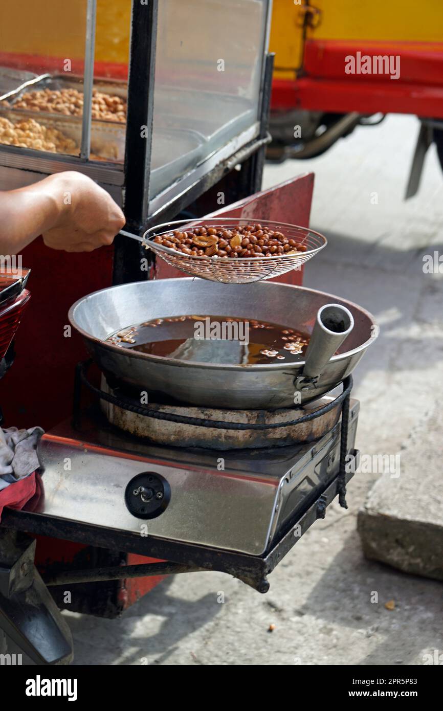 traditional food stall in the streets of cebu city at the philippines ...
