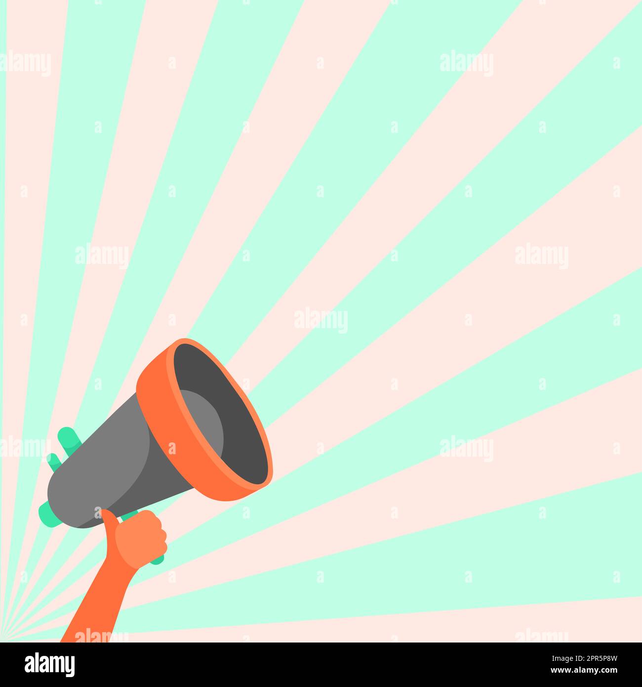 Hand holding trumpet Stock Vector Images - Alamy