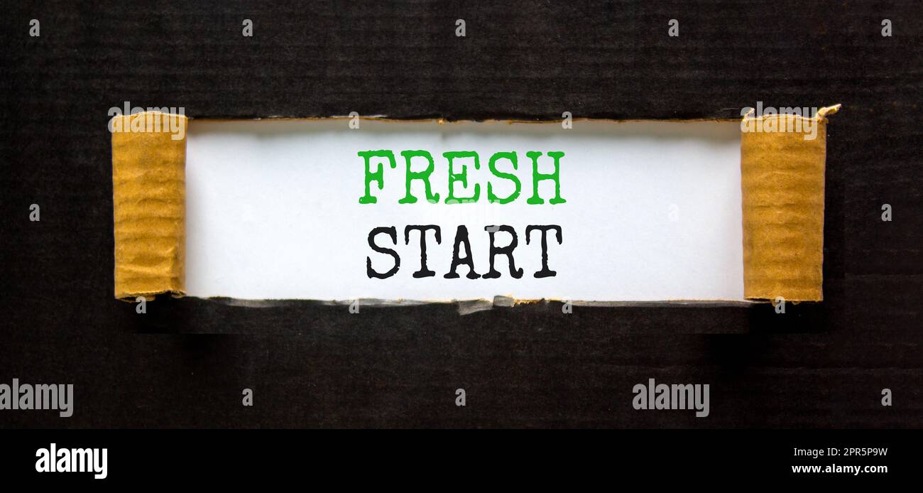 Fresh start and motivational symbol. Concept words Fresh start on ...