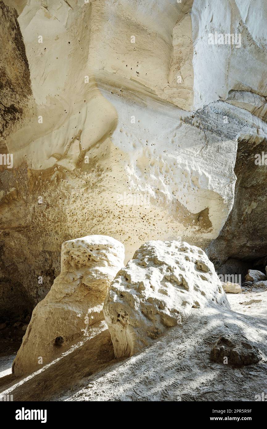 White chalk bell caves Luzit in Israel - a place of life of ancient ...