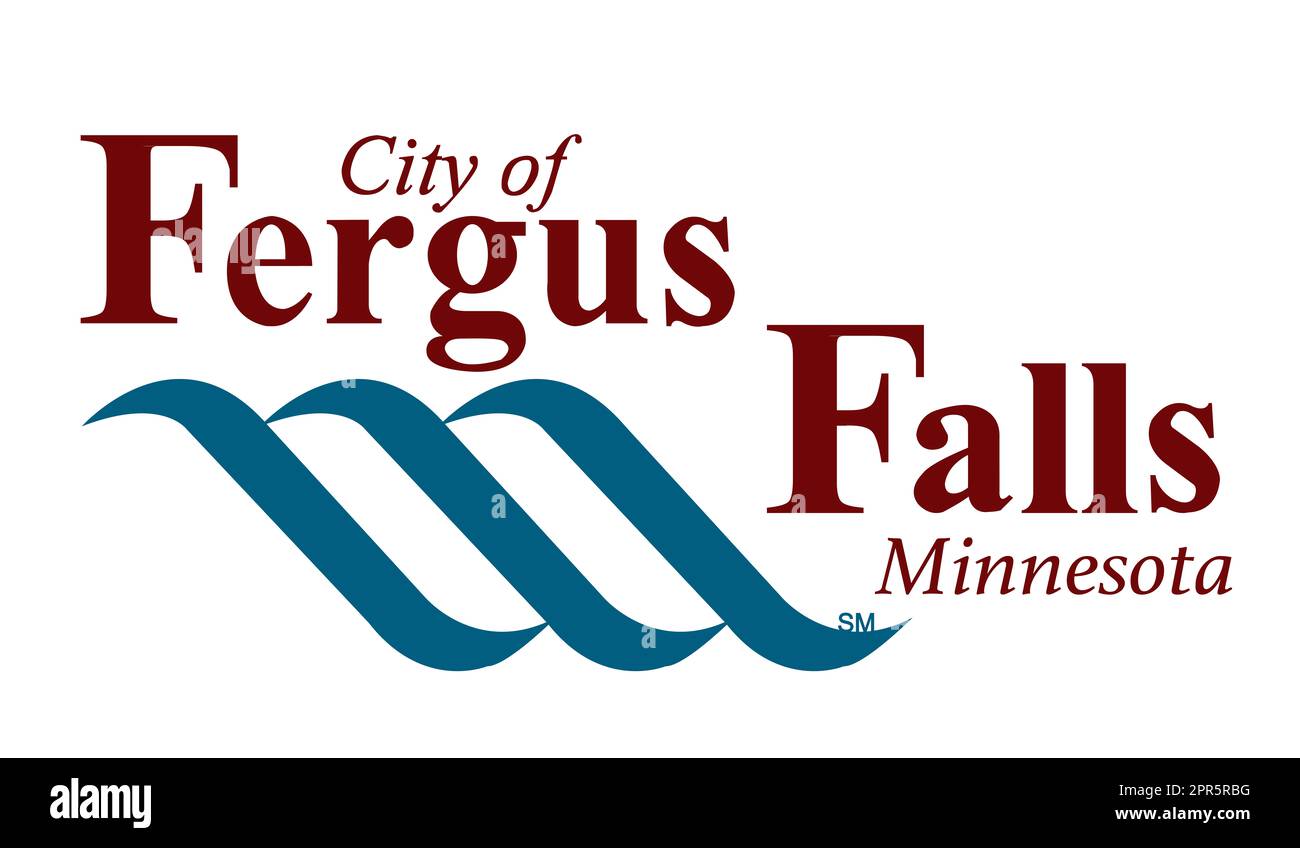 The flag of the city of Fergus Falls Minnesota USA Stock Photo - Alamy