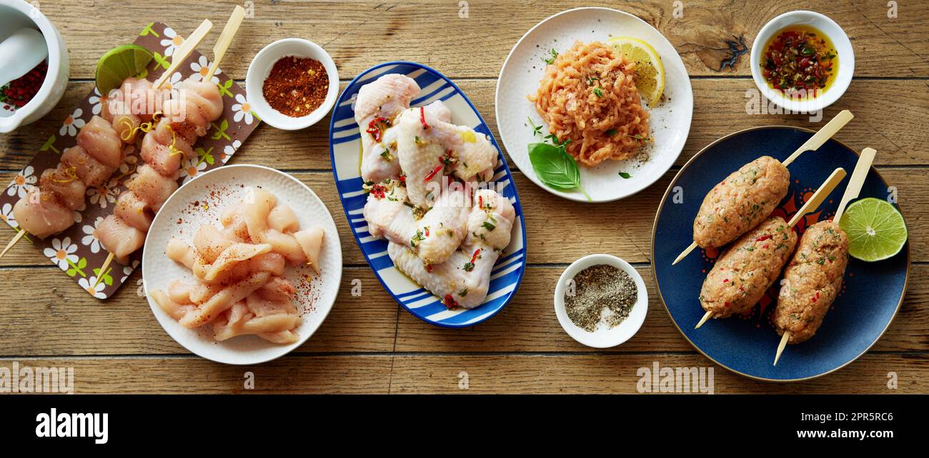 Assorted raw meat poultry hi-res stock photography and images - Alamy