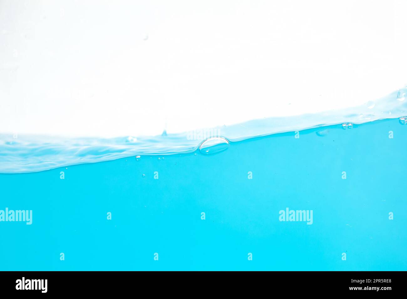 Water splash. Aqua flowing in waves and bubbles . on white background ...