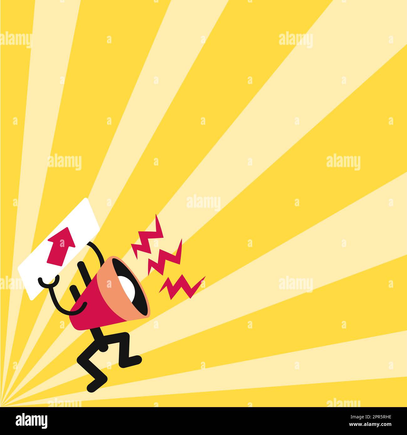 Megaphone Displaying Important Message. Object Announcing News Bulletin ...