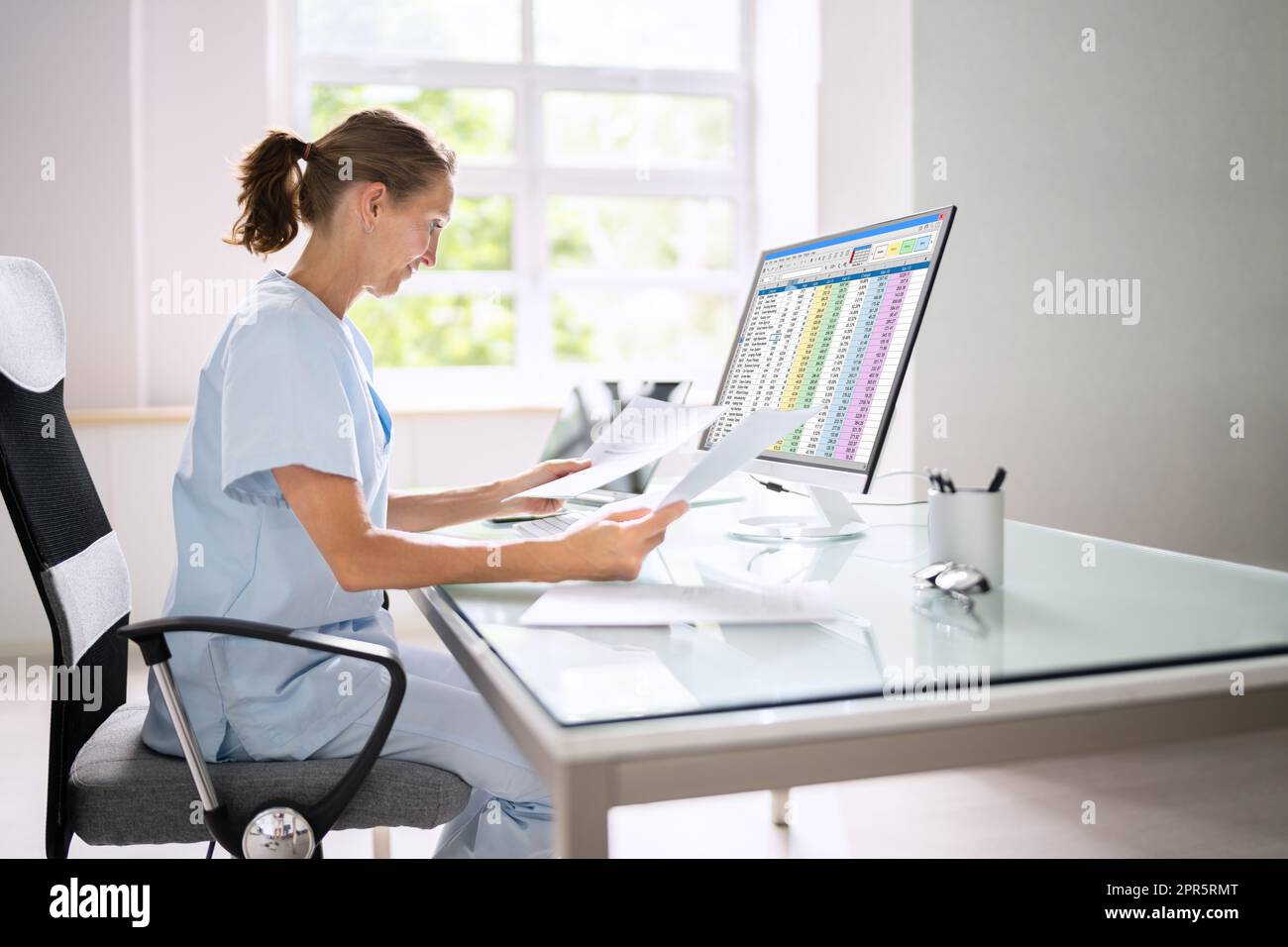 Medical Coding Bill And Billing Codes Spreadsheets Stock Photo - Alamy