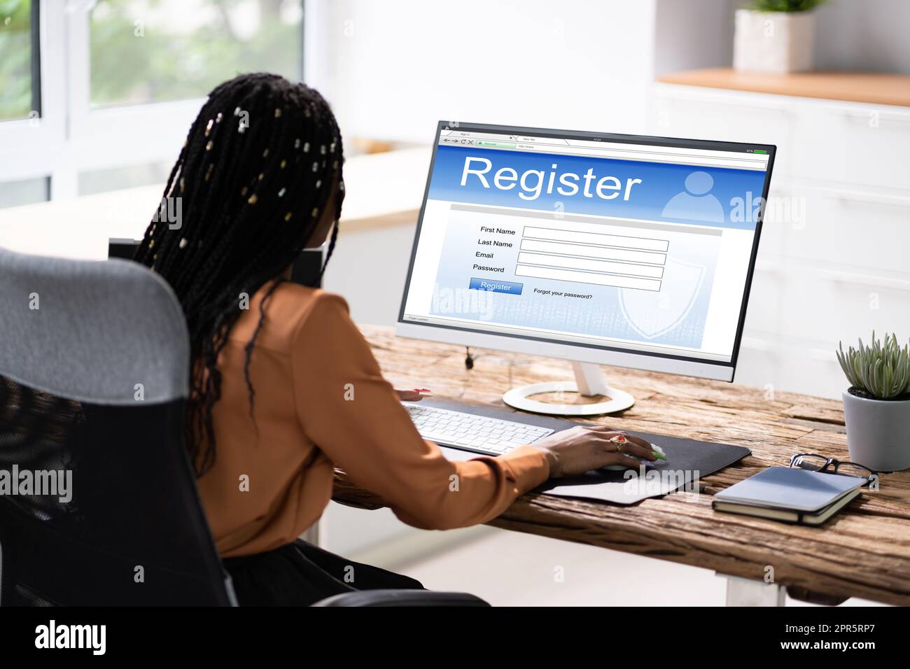Online Web Registration Form On Website Stock Photo - Alamy