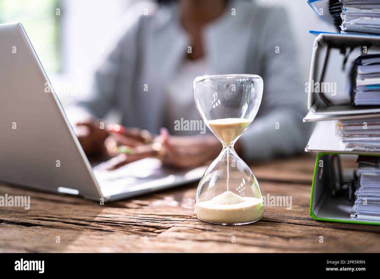 Black Accountant Woman Working With Invoice Stock Photo - Alamy