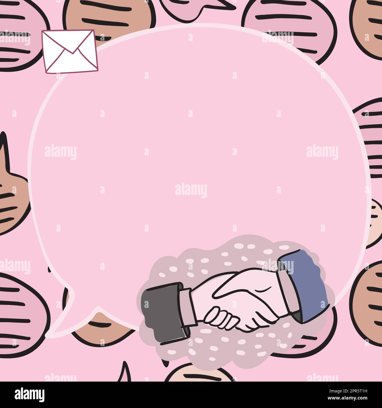 Two Colleagues Shaking Hands Congratulating Successful Teamwork ...