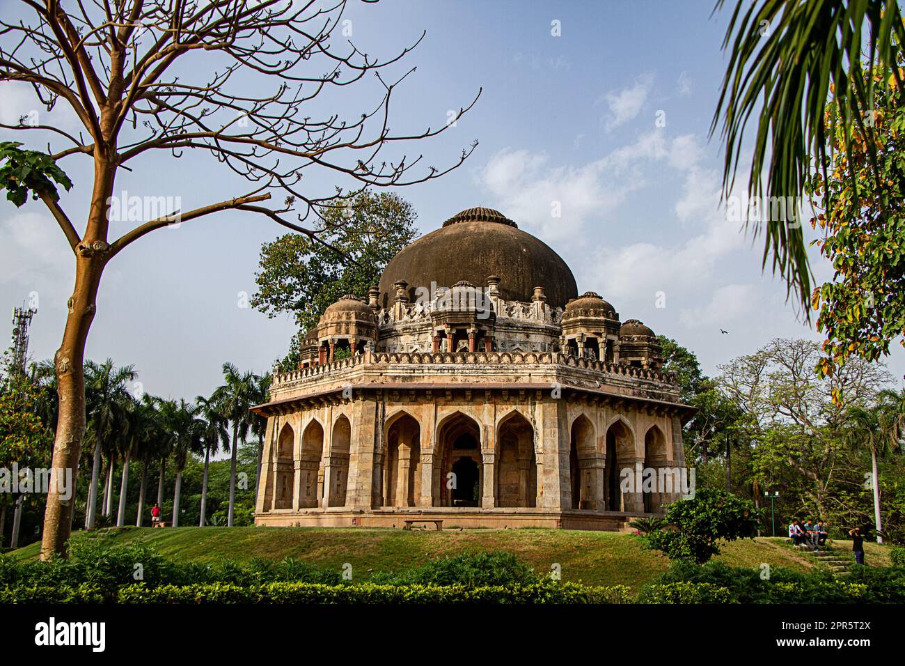 Lodhi Gardens:Tomb of Sikander Lodhi with palm trees and beautiful ...
