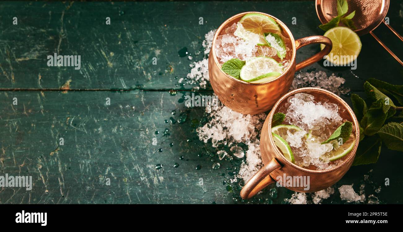 Moscow mule cocktail lime hi-res stock photography and images - Alamy