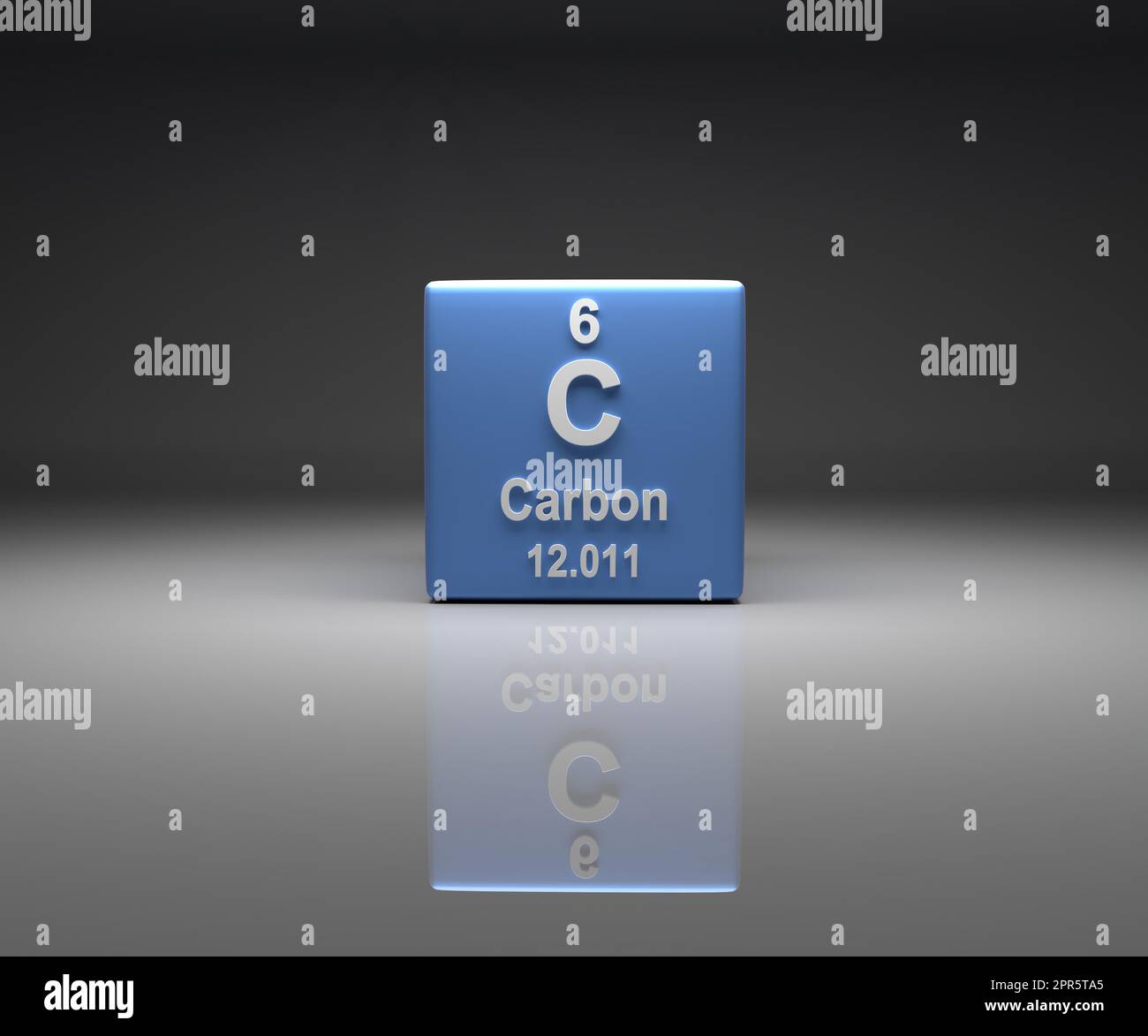 Cube with carbon number 6 periodic table Stock Photo - Alamy