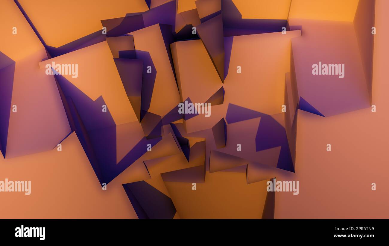 cubism random geometric shapes gray concrete sculpture style design ...