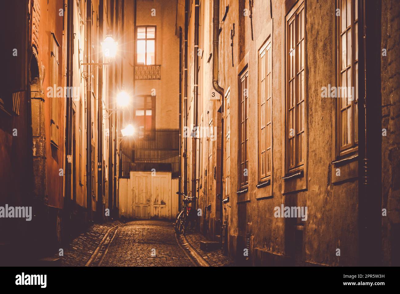 Night view of Gumla Tan Old Town Stock Photo - Alamy