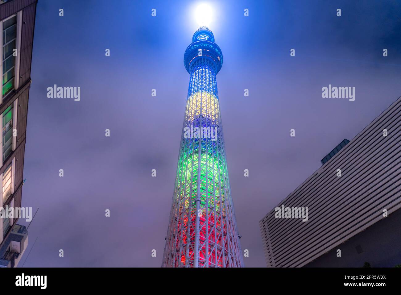 Tokyo Sky Tree of Olympic color Stock Photo - Alamy
