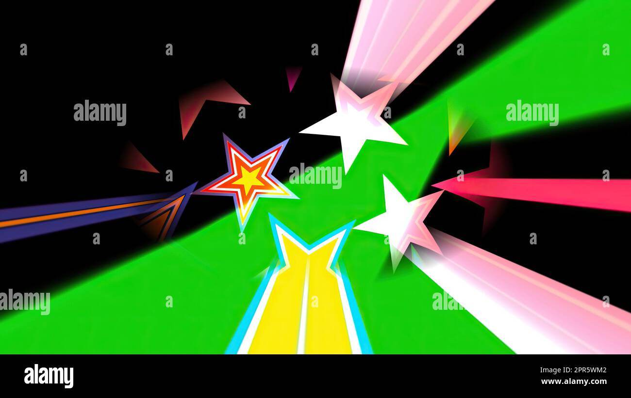 Colorful Stars on Spinning Sphere Stock Photo - Alamy