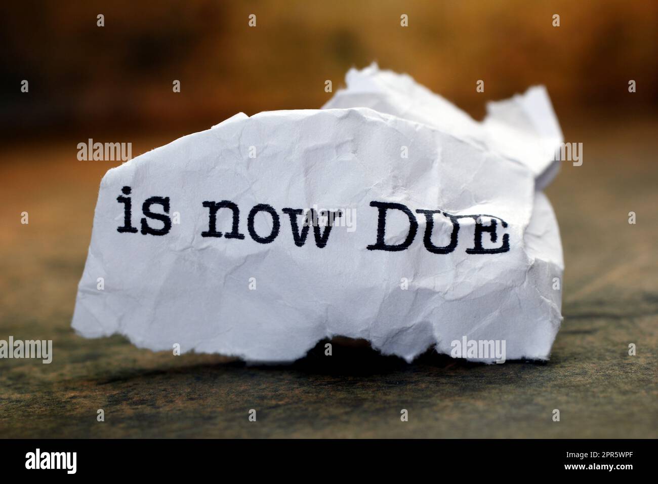 Past due notice Stock Photo - Alamy