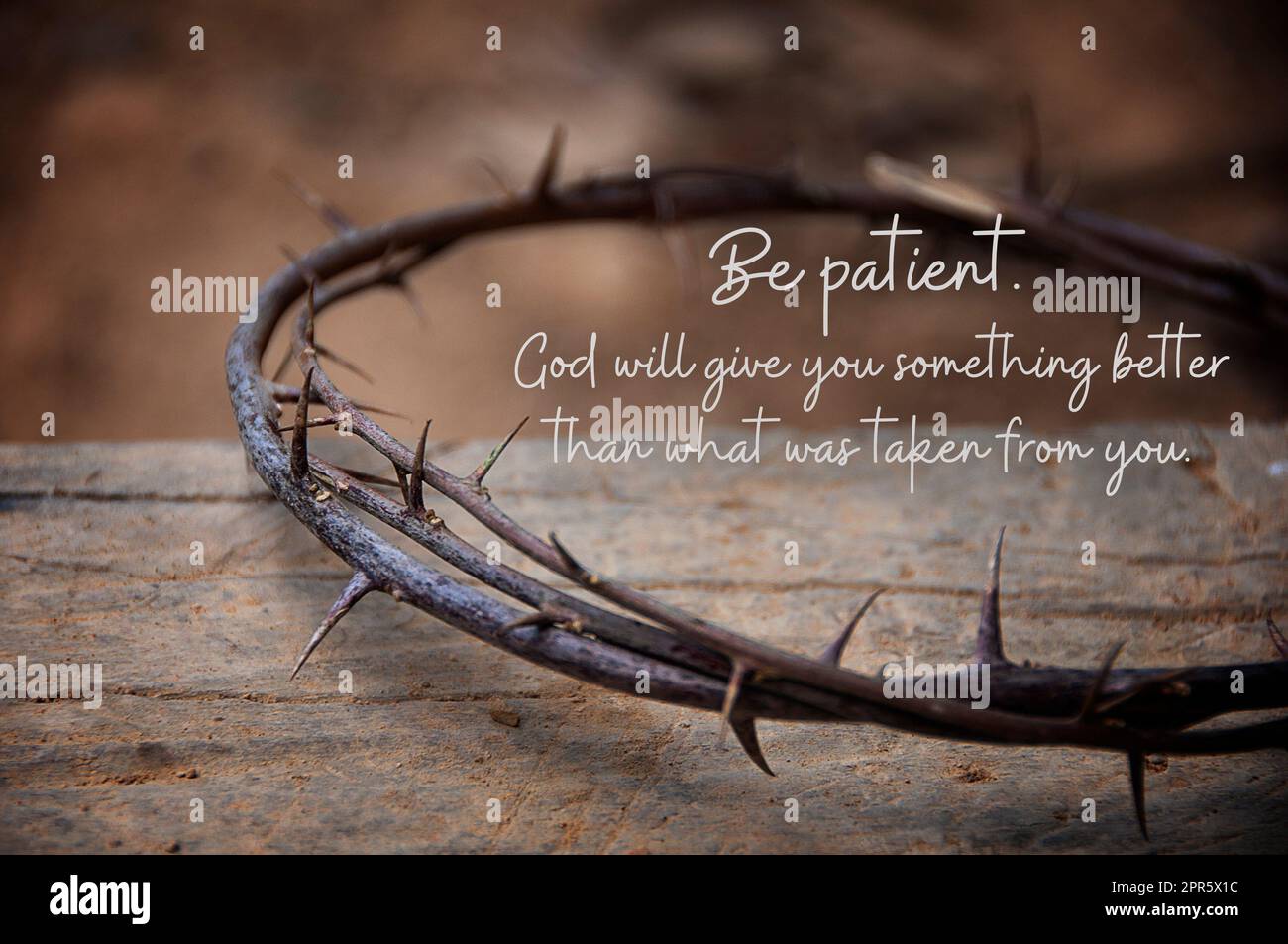 Christian prayer quote - Be patient. God will give you something better ...