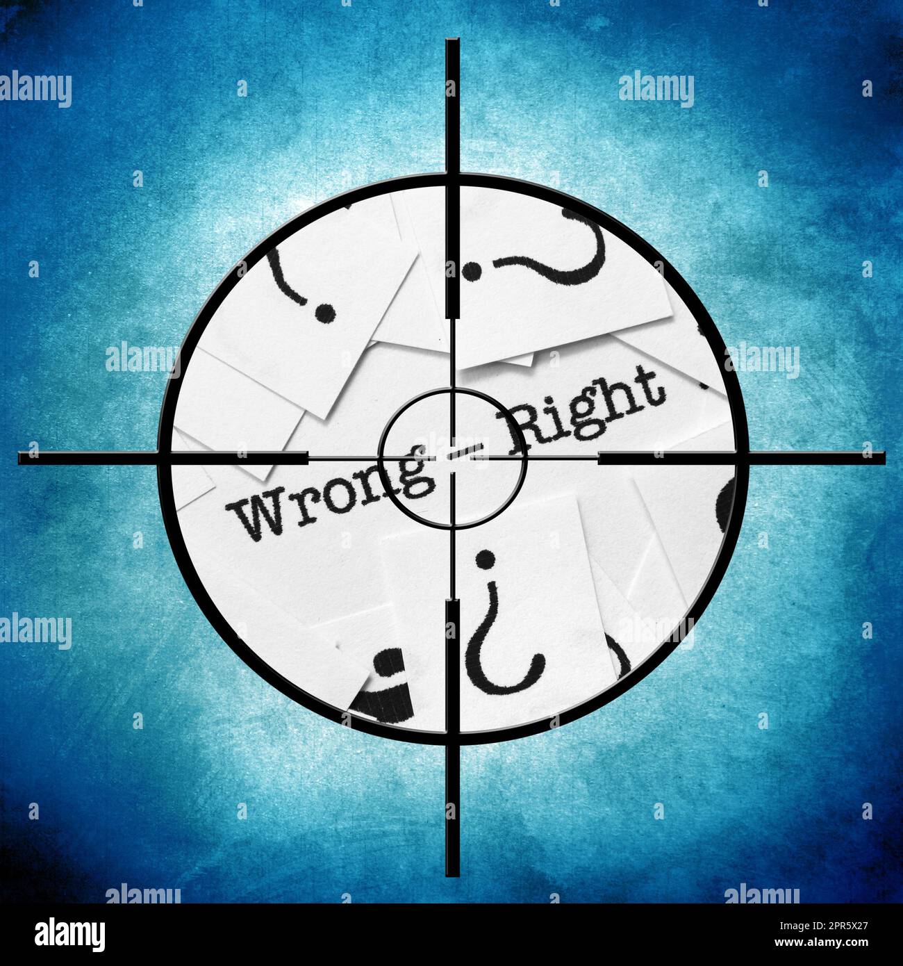 Wrong right target Stock Photo - Alamy