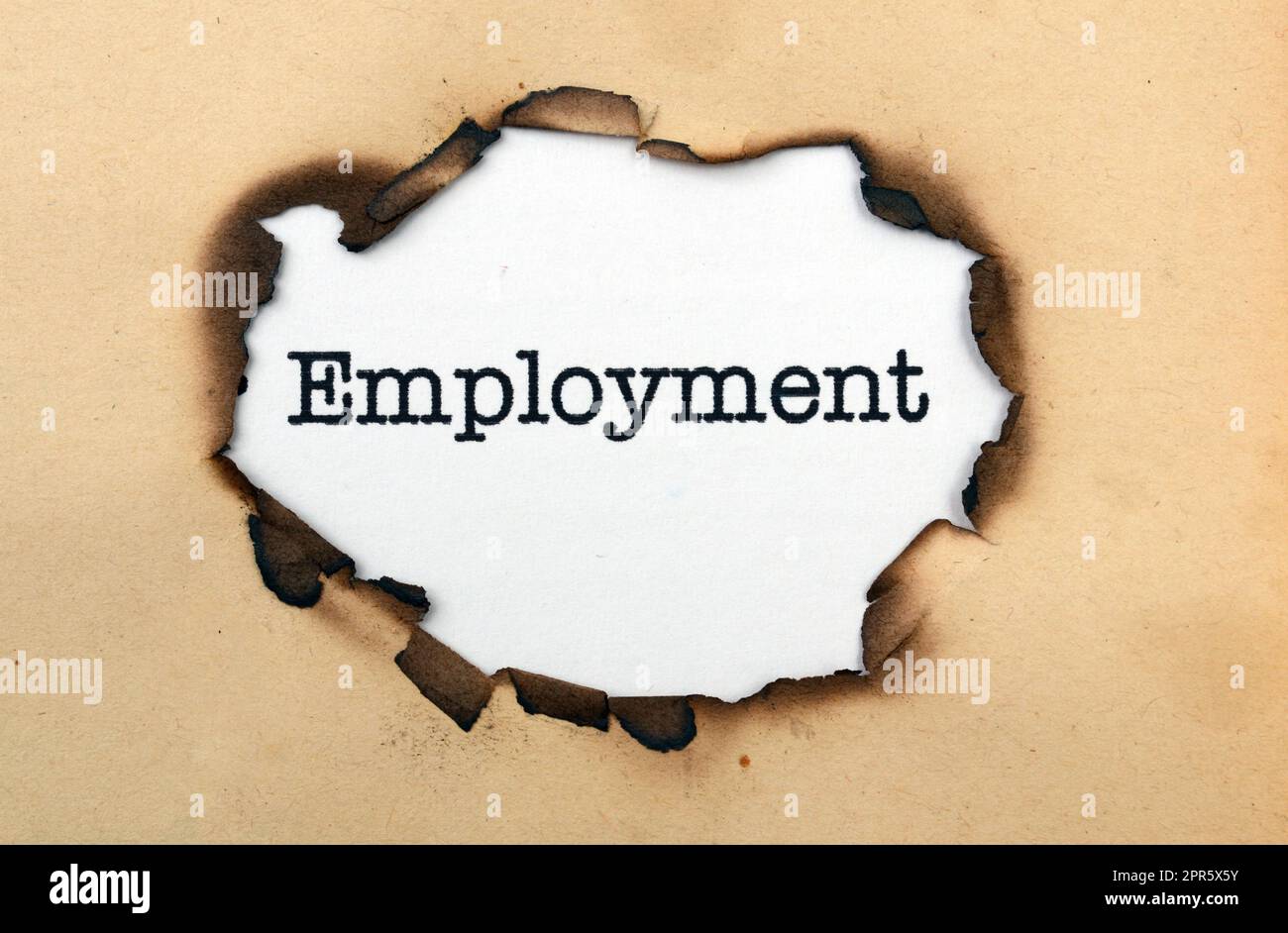 Employment paper hole Stock Photo - Alamy