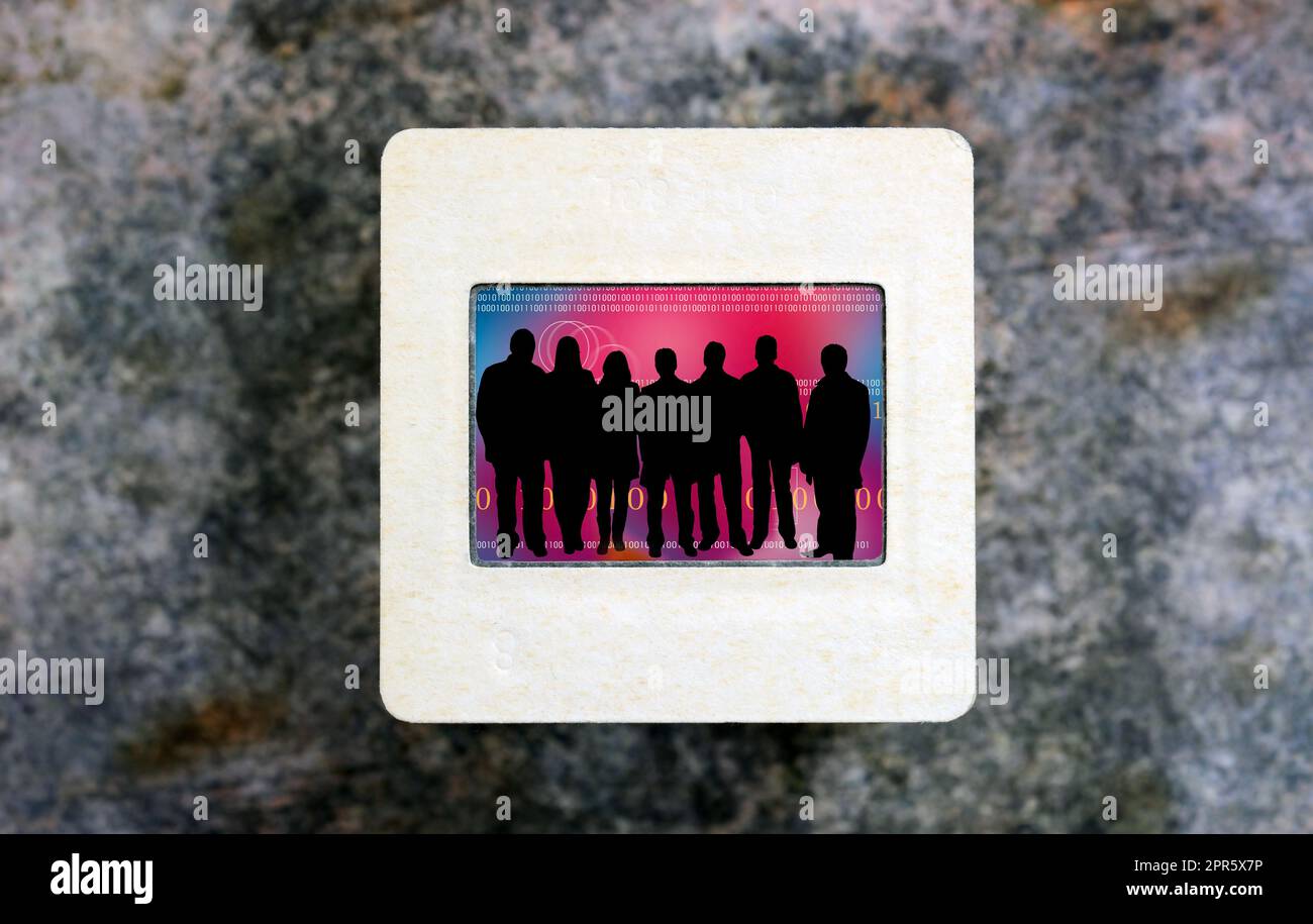 People on slide film Stock Photo - Alamy