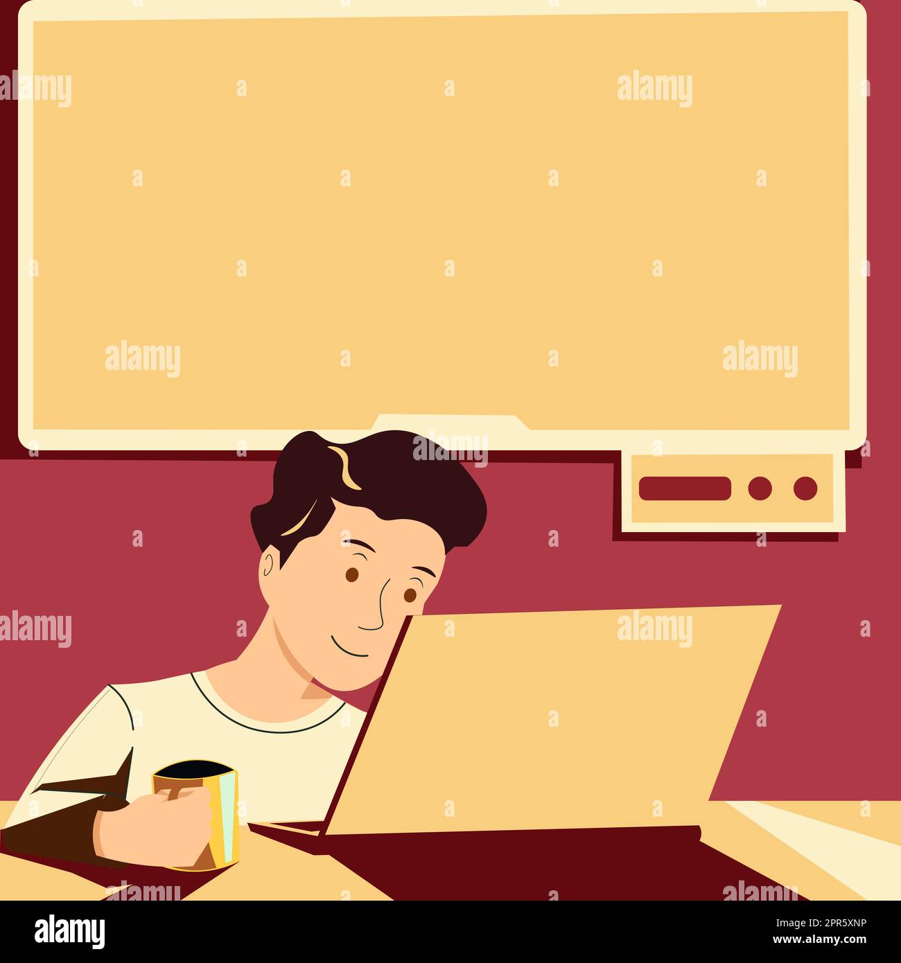 Tv in classroom Stock Vector Images - Alamy