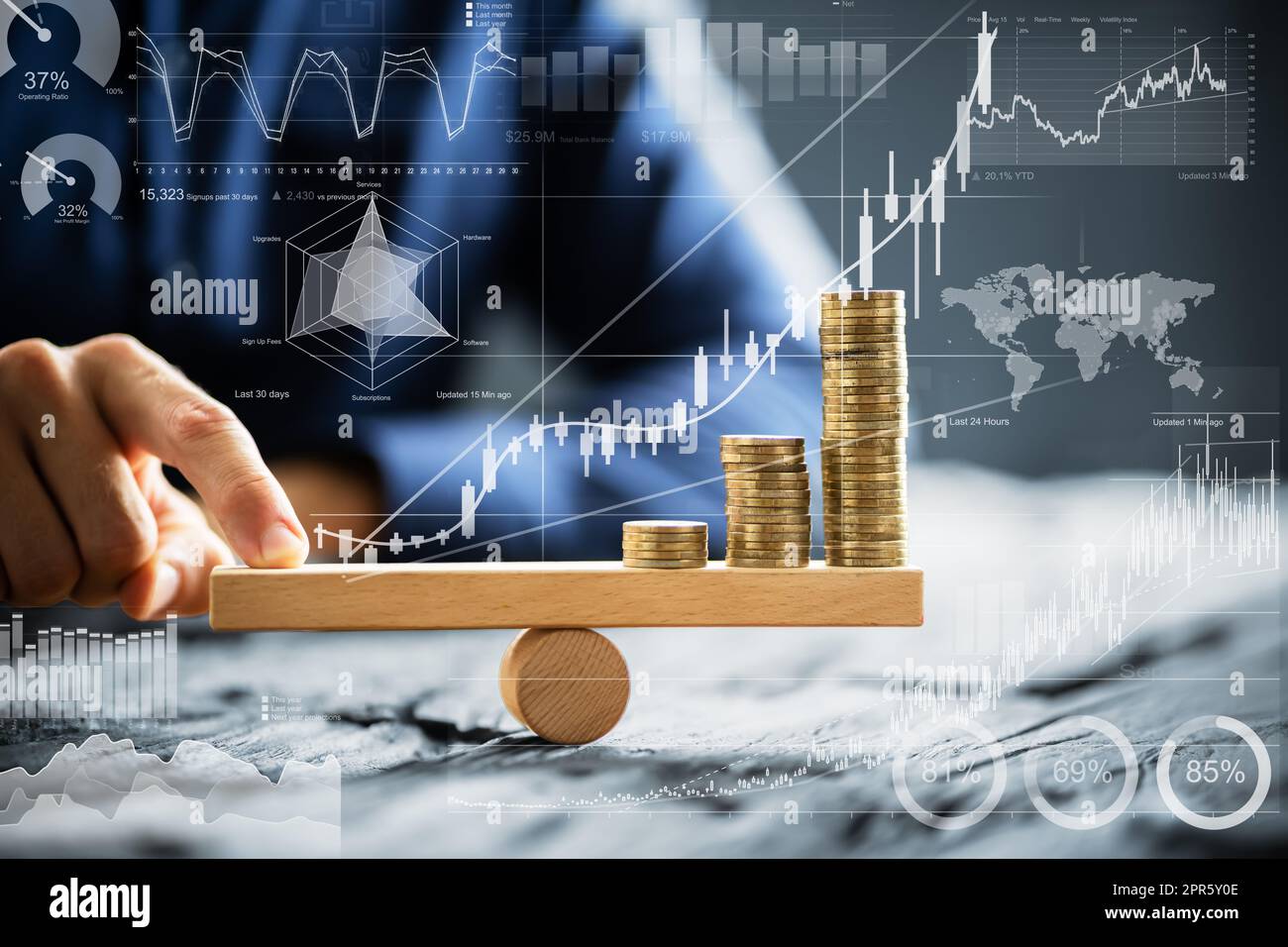 Digital scale coins hi-res stock photography and images - Alamy