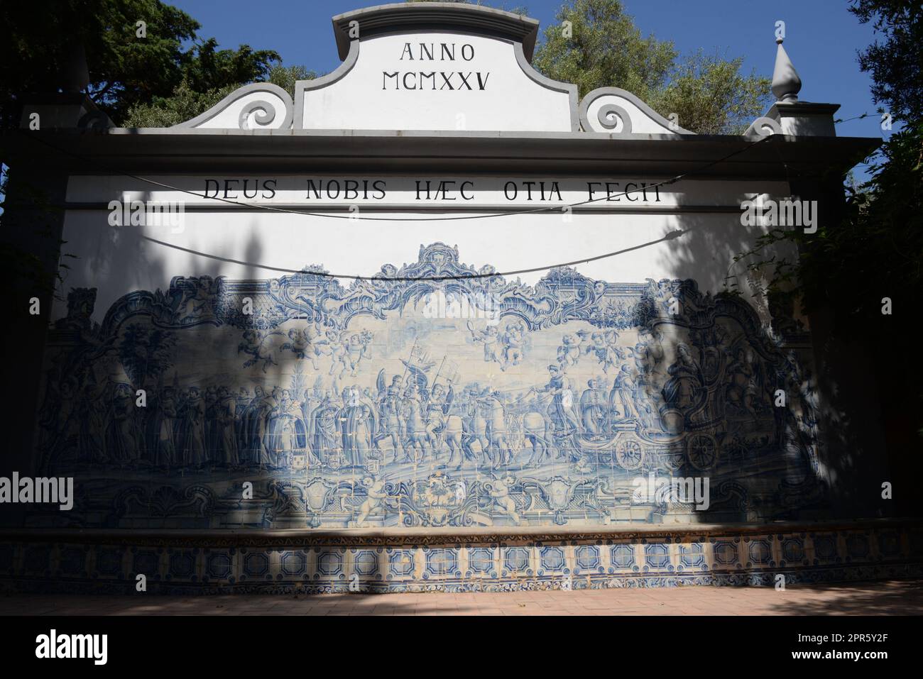 a wall with tiles in Lisbon -Lisboa- the capital of Portugal, September ...