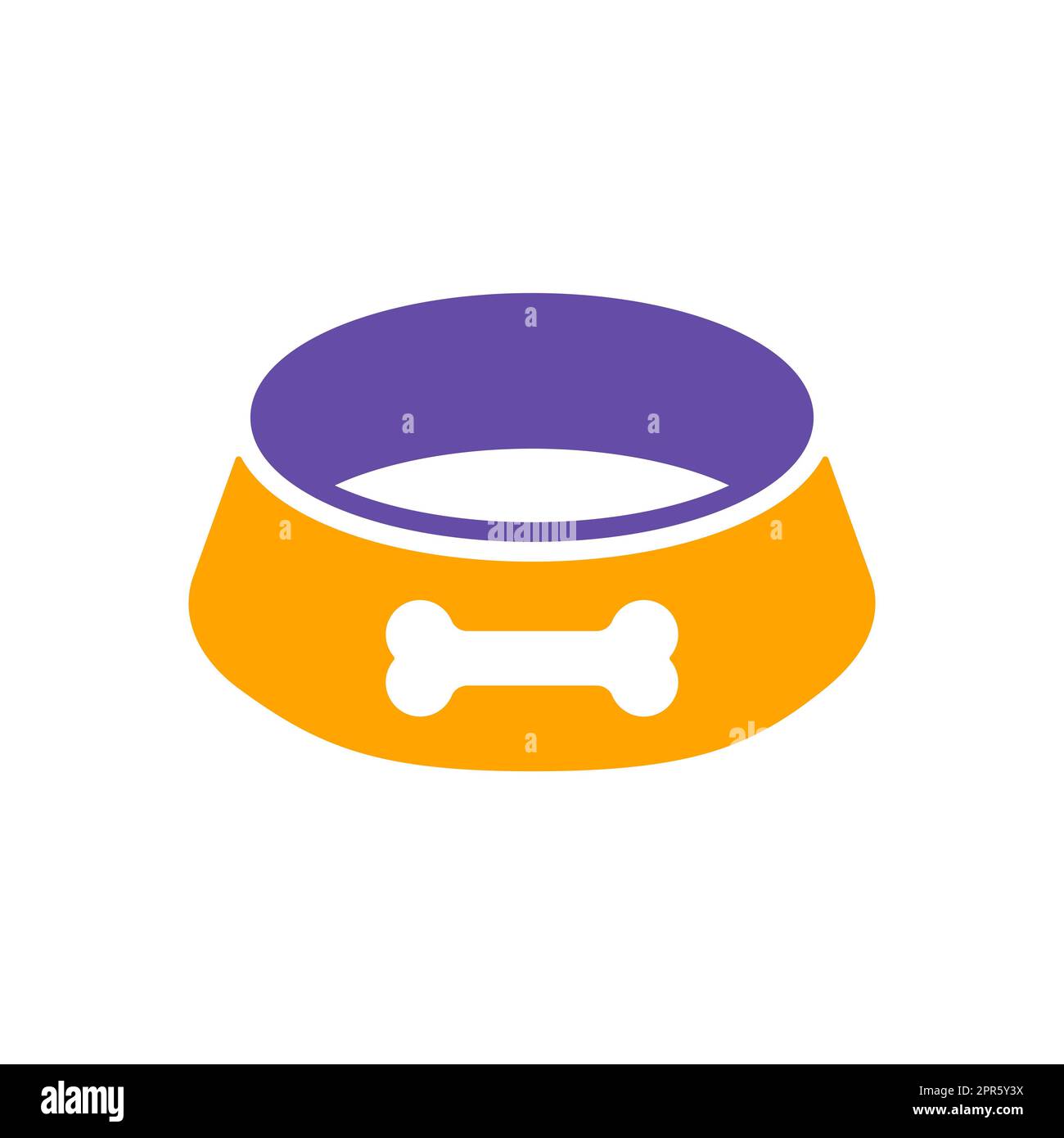 Pet dog bowl vector icon. Pet animal sign. Graph symbol for pet and ...