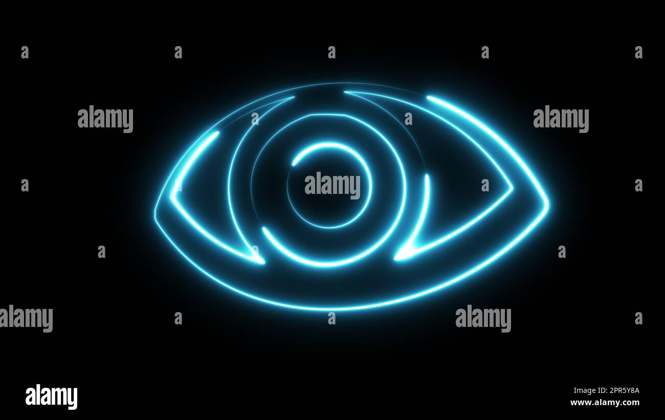 Animation glowing yellow neon light hi-res stock photography and images ...