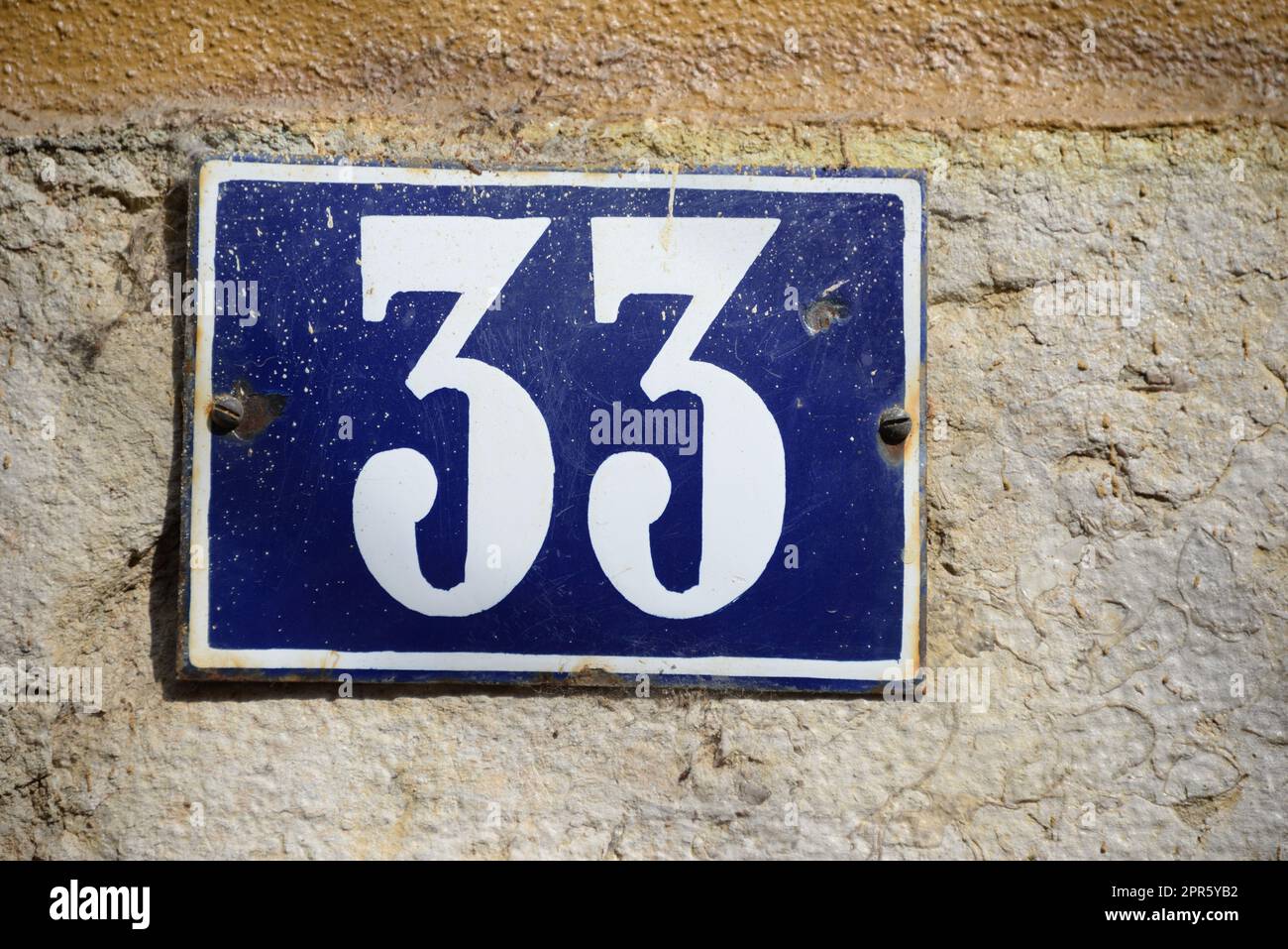 number 33 on a house in Lisbon - Lisboa - the capital of Portugal ...
