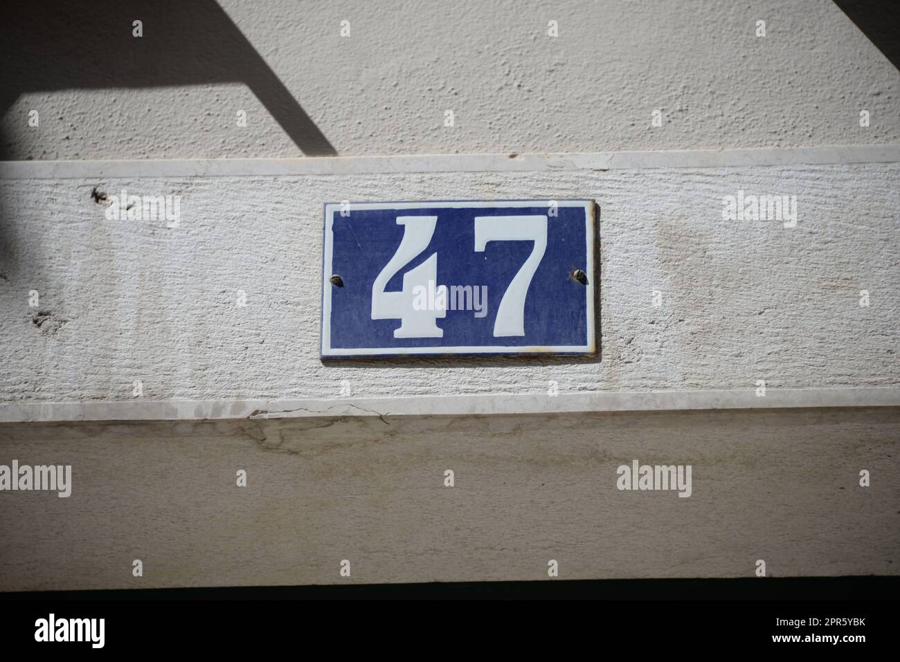 number 47 on a house in Lisbon - Lisboa - the capital of Portugal ...