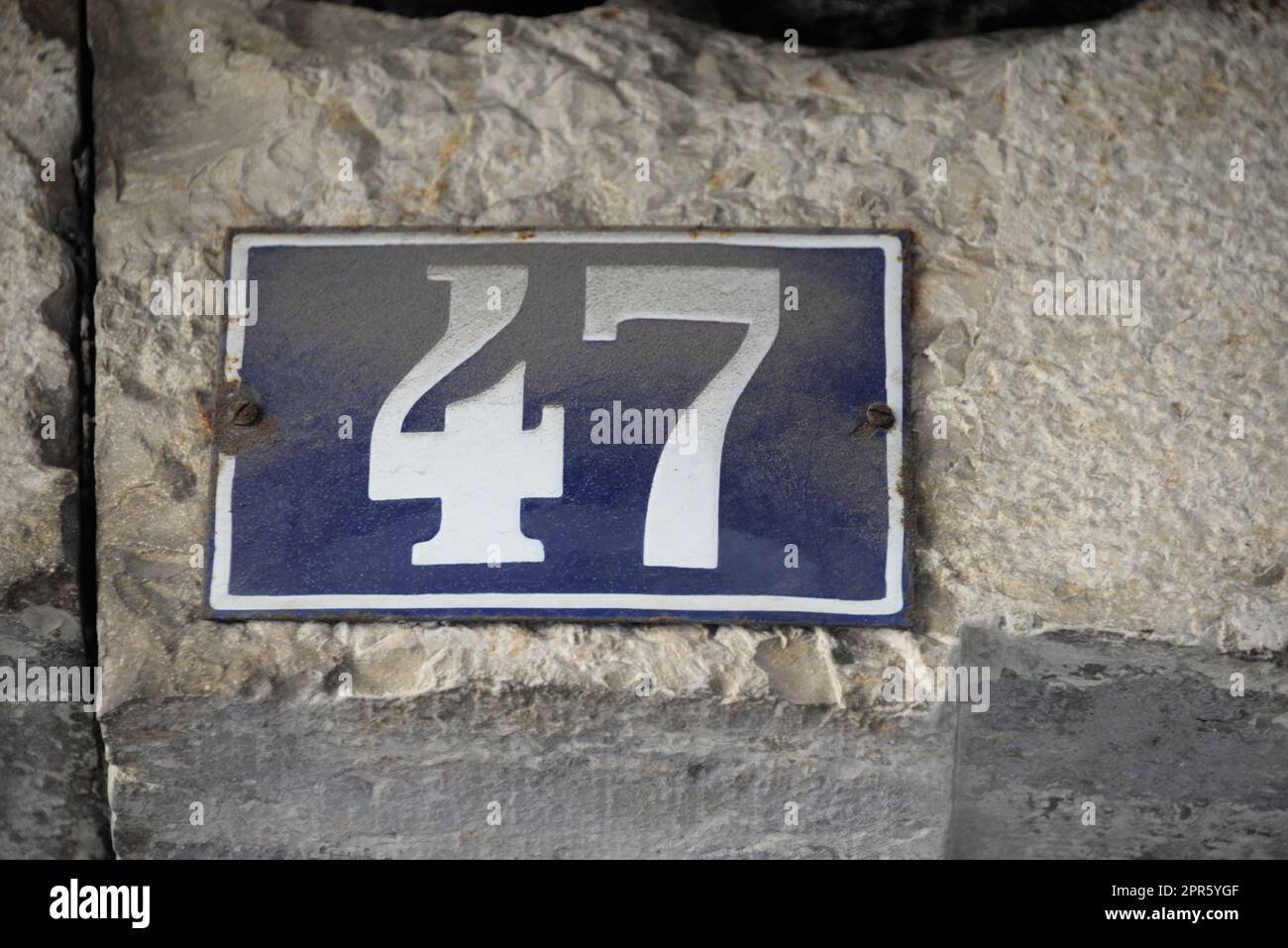 number 47 on a house in Lisbon - Lisboa - the capital of Portugal ...