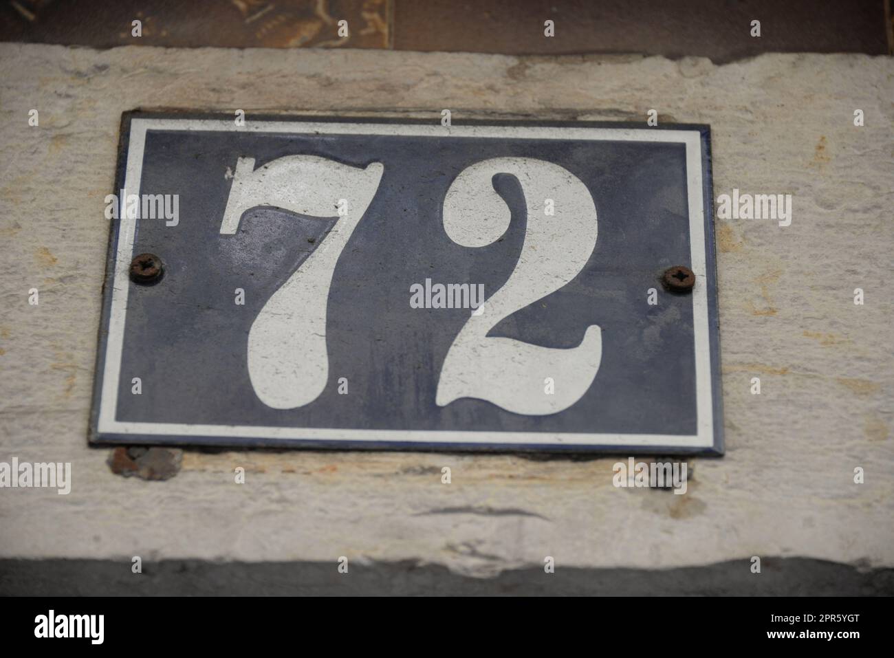 number 72 on a house in Lisbon - Lisboa - the capital of Portugal ...