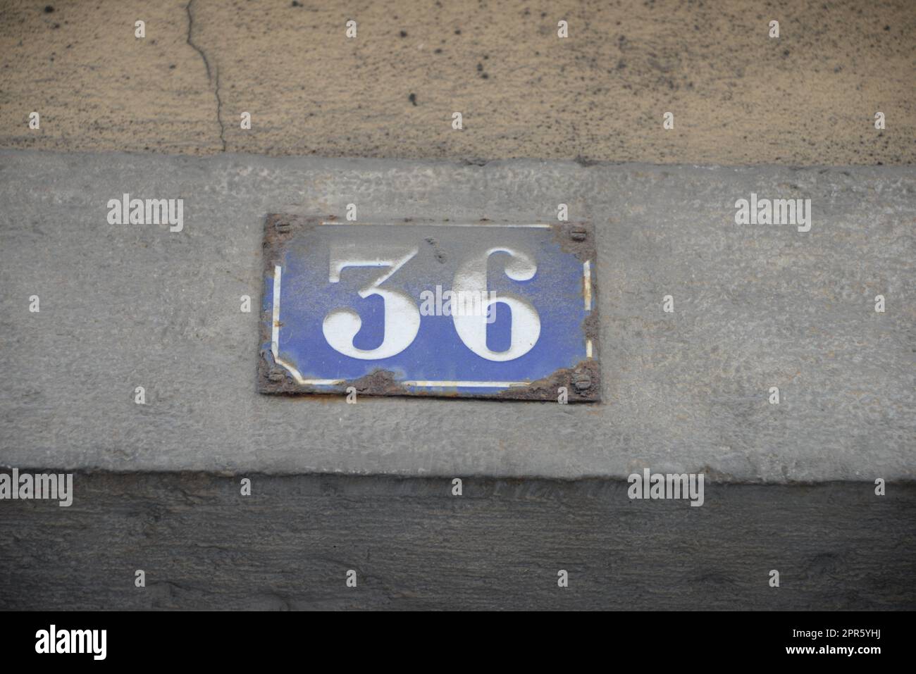 number 36 on a house in Lisbon - Lisboa - the capital of Portugal ...