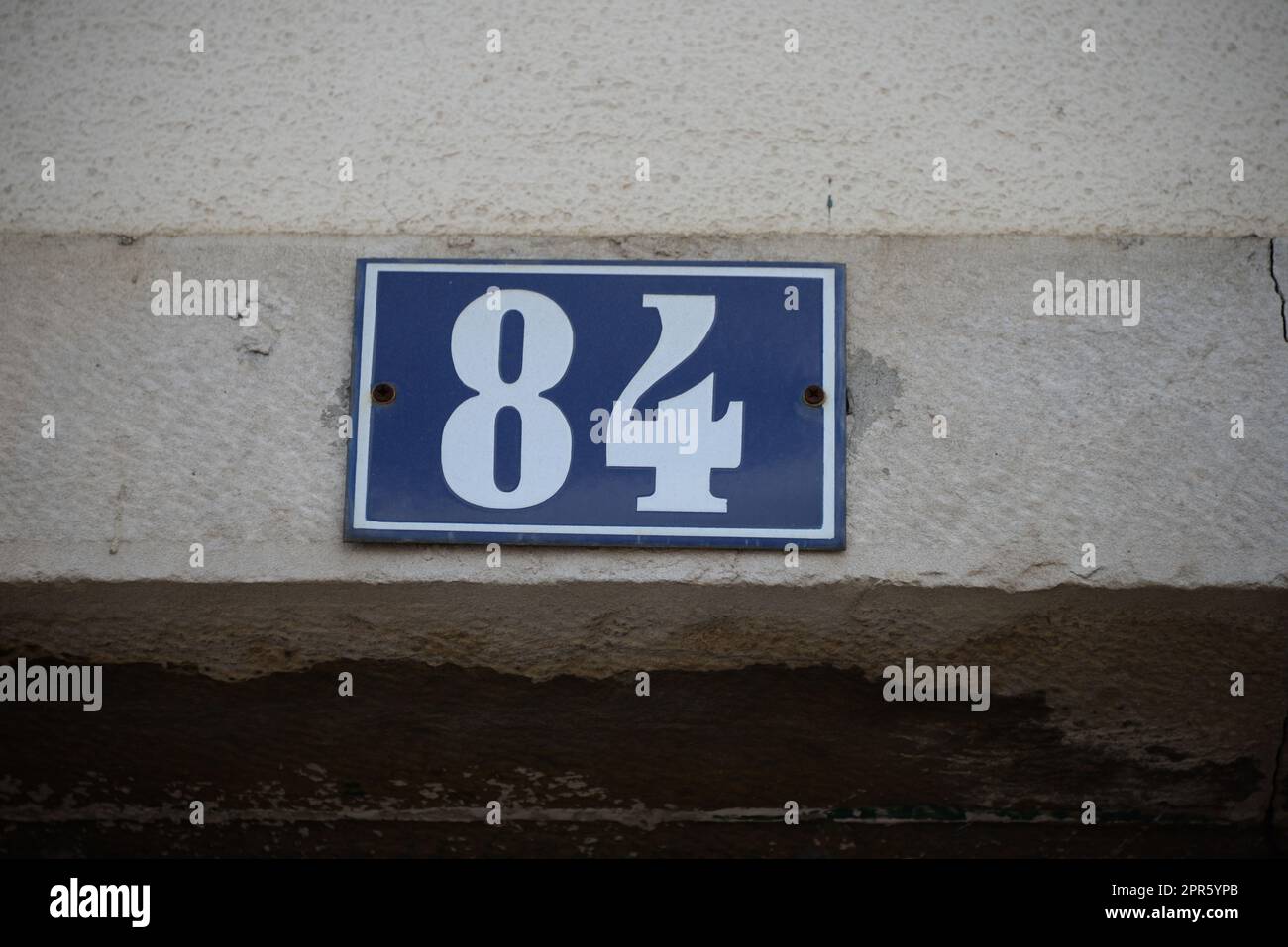 number 84 on a house in Lisbon - Lisboa - the capital of Portugal ...