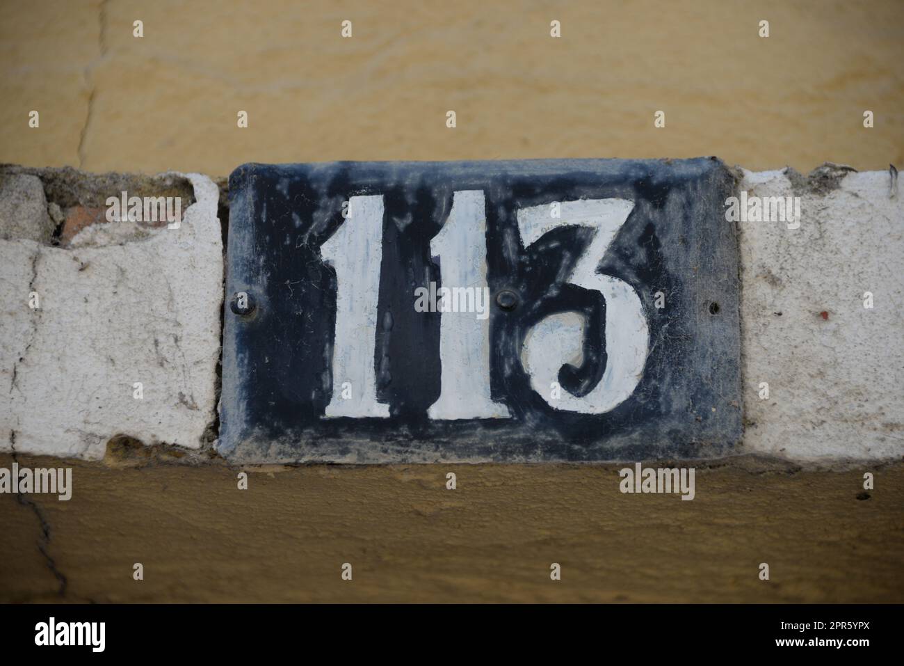 number 113 on a house in Lisbon - Lisboa - the capital of Portugal ...