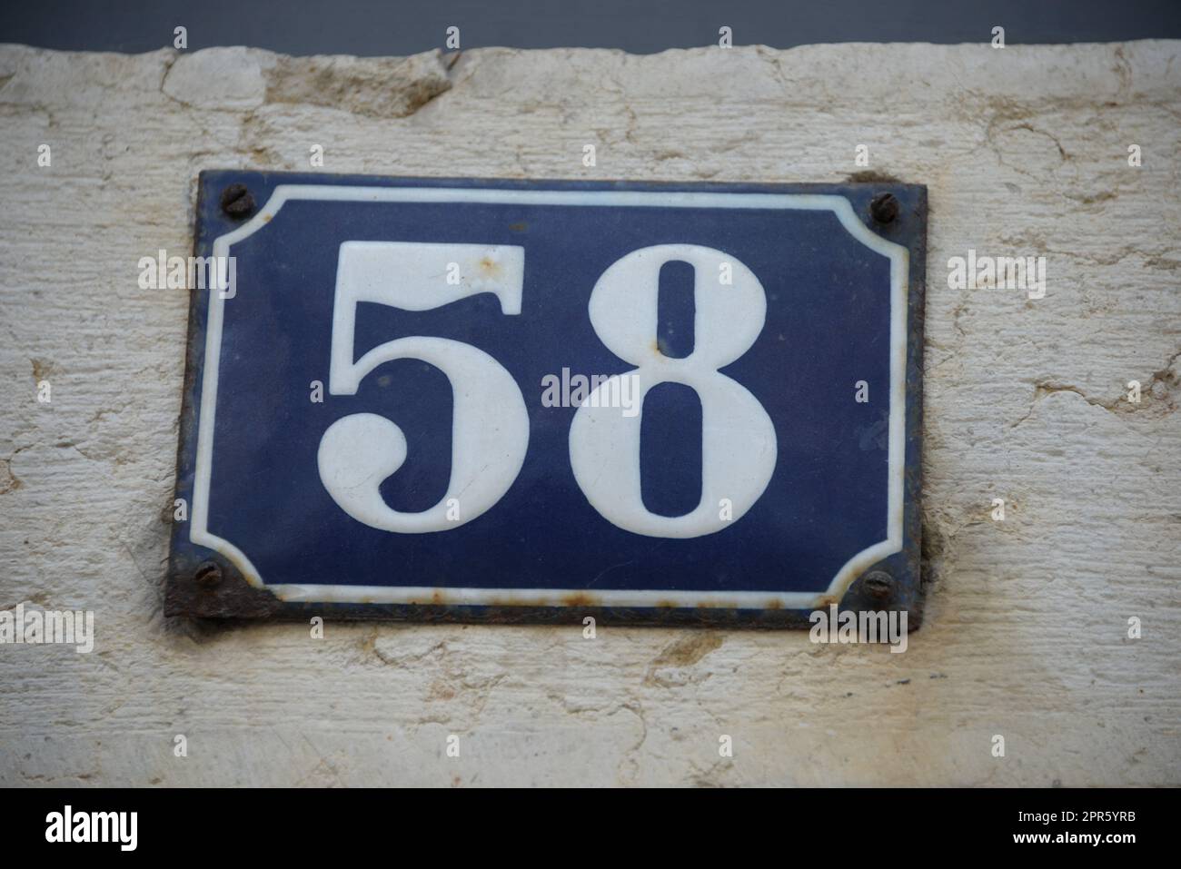 number 58 on a house in Lisbon - Lisboa - the capital of Portugal ...