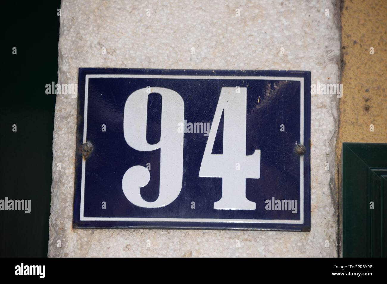 number 94 on a house in Lisbon - Lisboa - the capital of Portugal ...