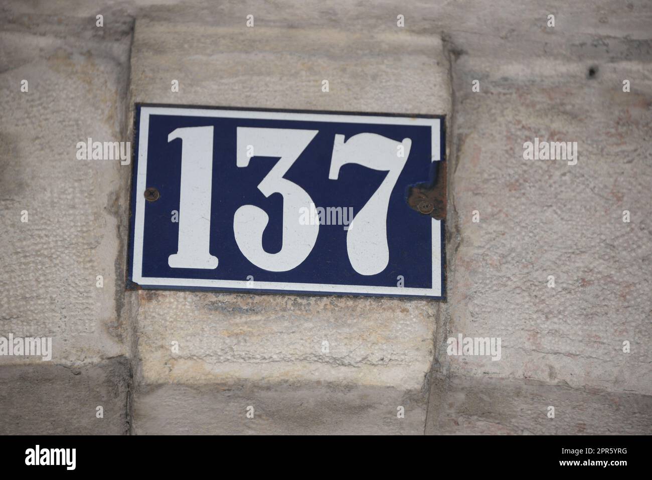 number 137 on a house in Lisbon - Lisboa - the capital of Portugal ...