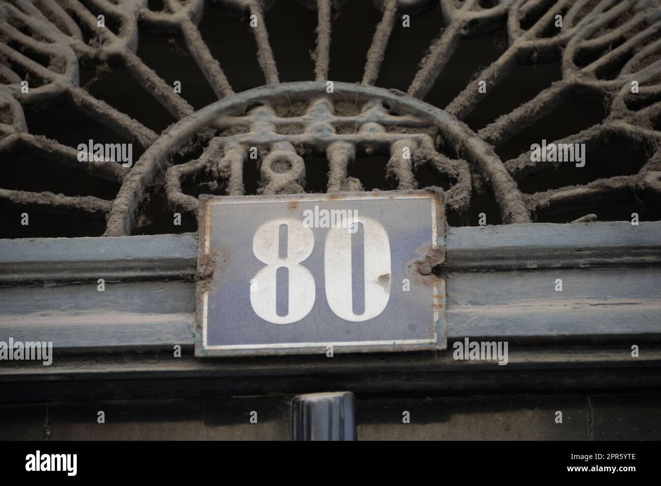 number 80 on a house in Lisbon - Lisboa - the capital of Portugal ...