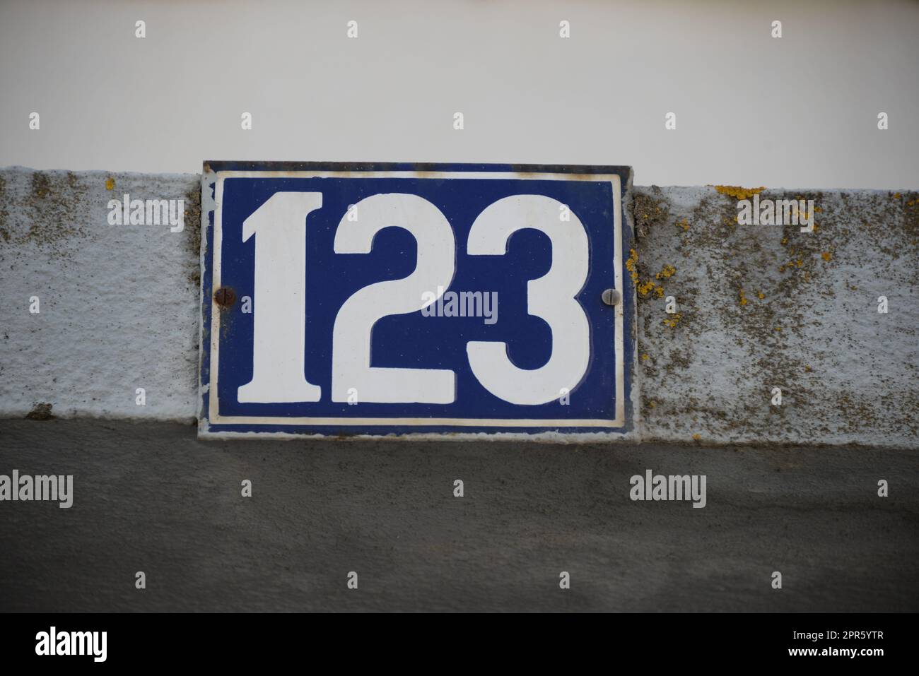 number 123 on a house in Lisbon - Lisboa - the capital of Portugal ...