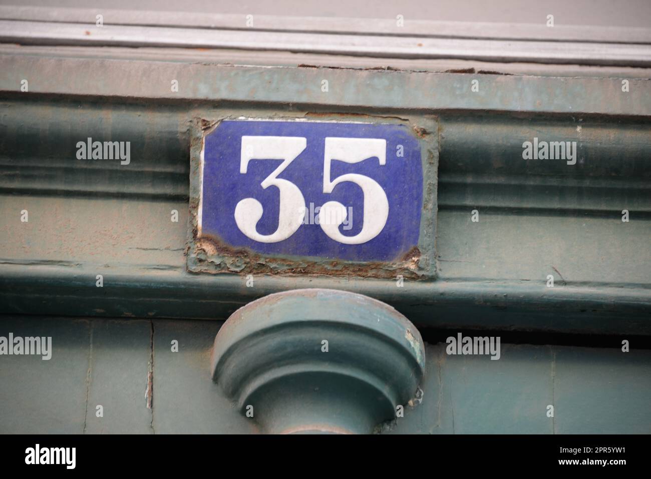 number 35 on a house in Lisbon - Lisboa - the capital of Portugal ...