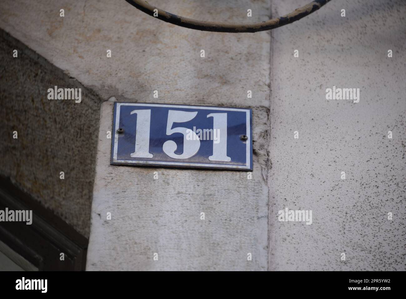 number 151 on a house in Lisbon - Lisboa - the capital of Portugal ...